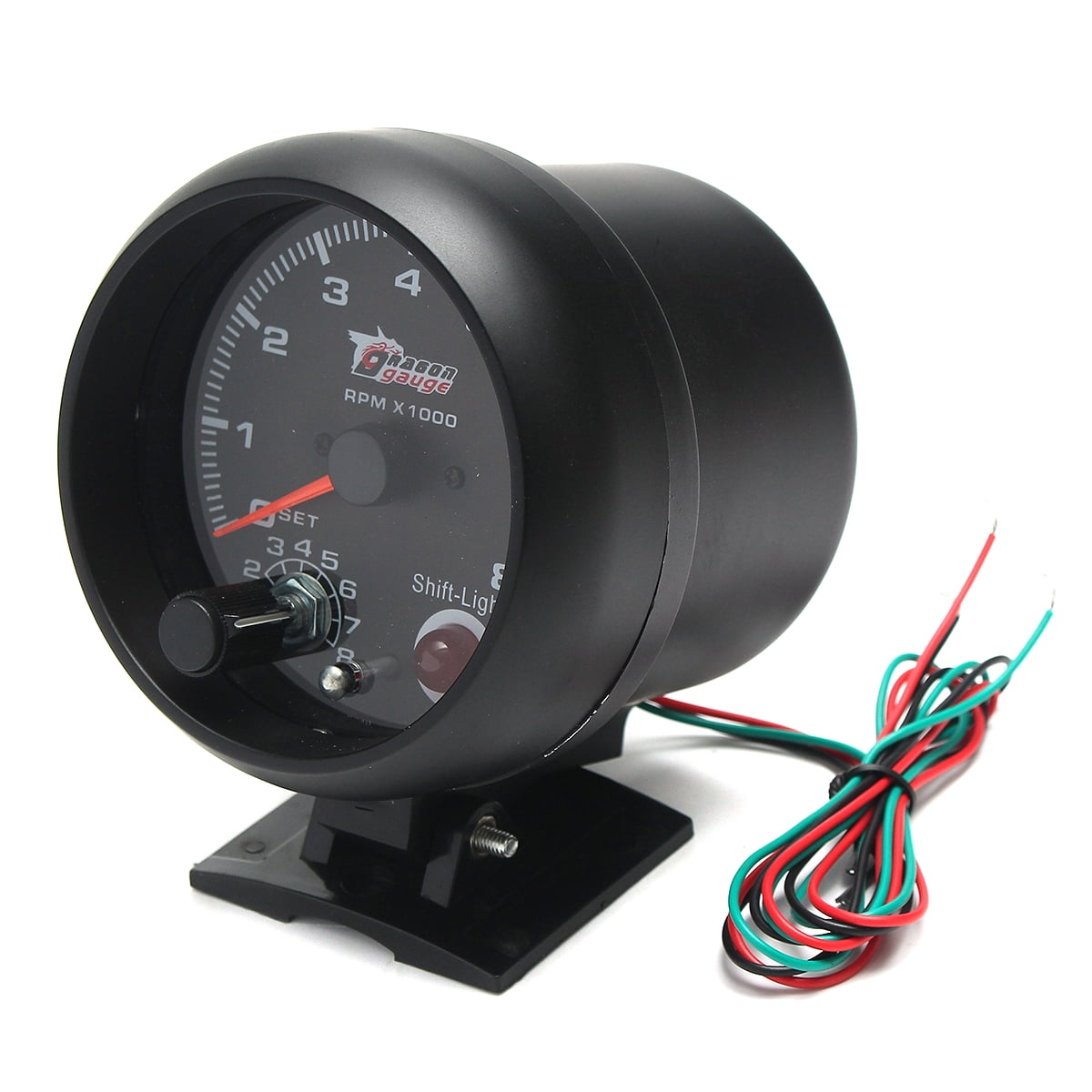 12V DC Car 95mm Tachometer Tacho Gauge Meter Range With 7 Color LED ...