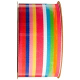 Offray Ribbon, Multi 1 1/2 inch Stripe Grosgrain Ribbon for Sewing ...