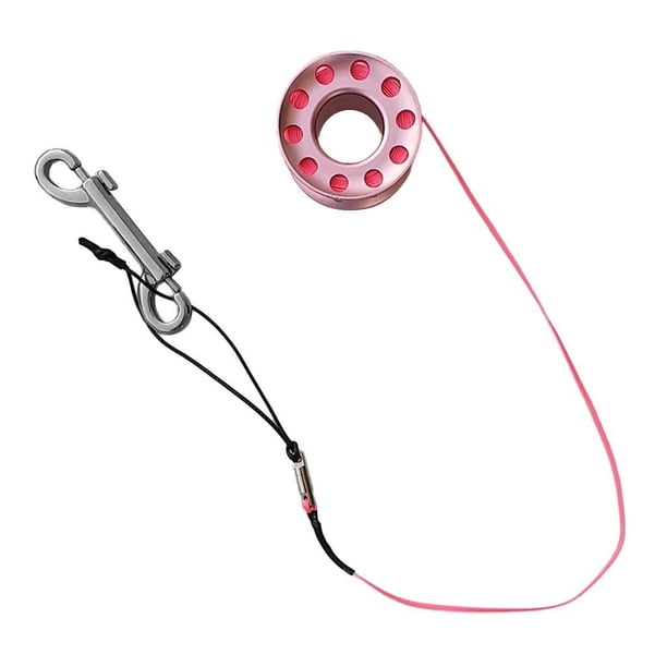 Xingzhi Diving Finger Reel Guide Spool 15m Line Dual Ended Snap Pink ...