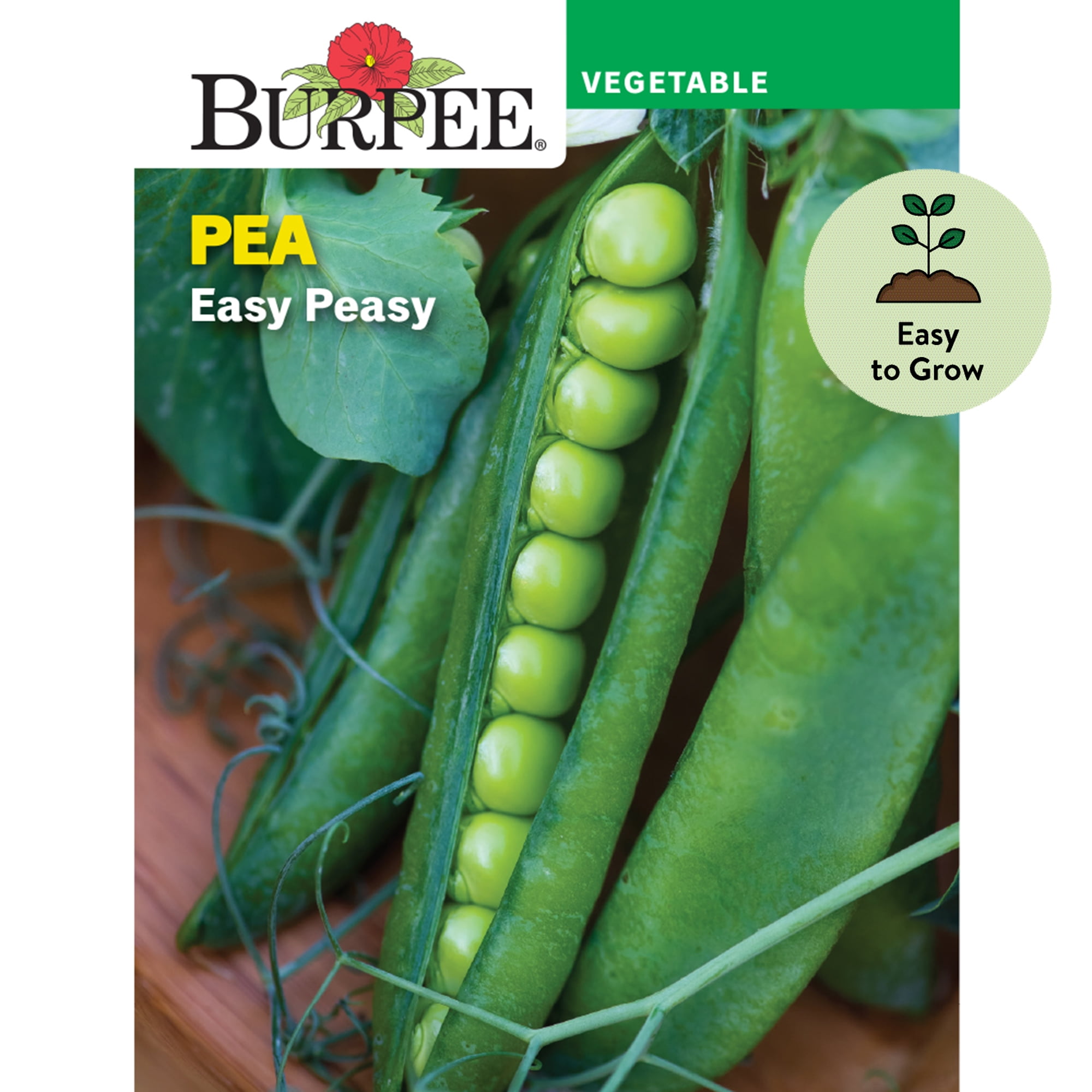 Burpee Easy Peasy Pea Seeds - Non-GMO, Shelling Pea, Easy to Grow ...