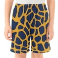 BZSMCE Adjustable Drawstring Casual Shorts With Orange Giraffe Pattern ...