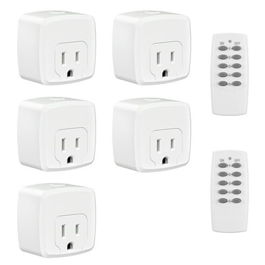 Link2Home Electric Wall Controller: 5-Pack Wireless Outlet Switch with ...