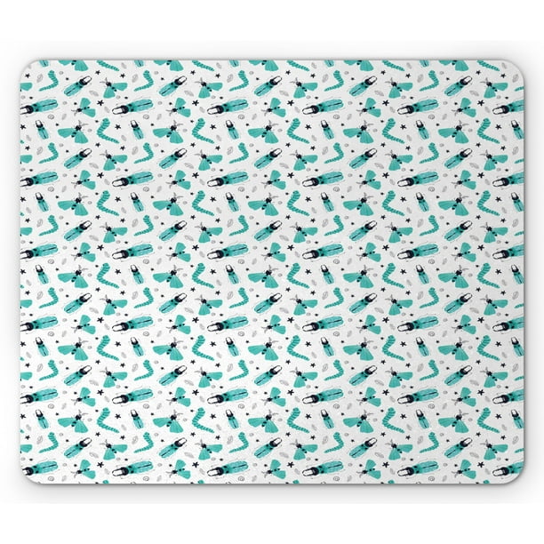 Insects Mouse Pad, Continuous Nature Pattern with Caterpillar and ...