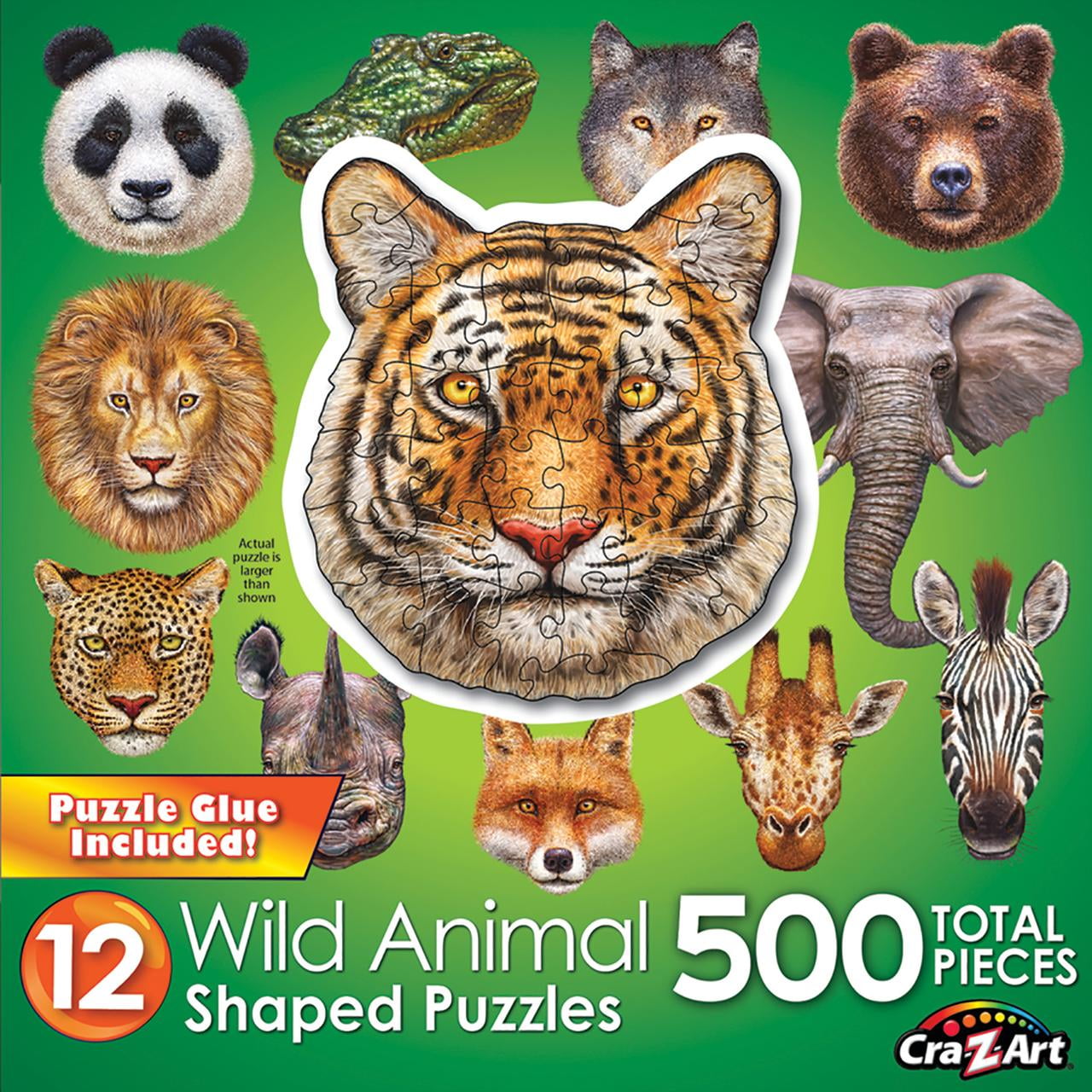 Cra-Z-Art Multi-Shaped 500 Piece Jigsaw Puzzle - Wild Animals - Walmart.com