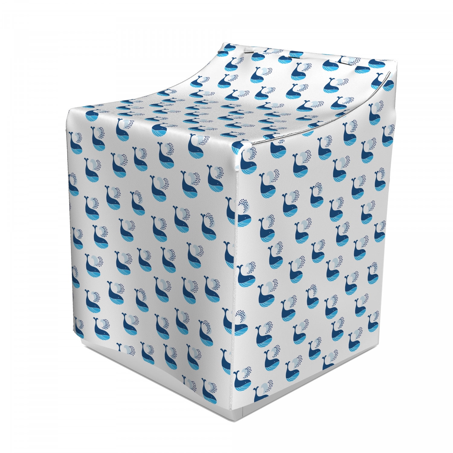 Modern Washer Cover, Whale Fish Swimming in the Ocean Sea Fins Marine ...