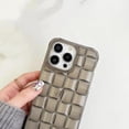3D Cube Weave Pattern Clear Silicone Phone Case for iPhone 15 14 13 12 ...