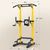 SogesPower Power Tower Dip Station Pull Up Bar Stand with Adjustable ...