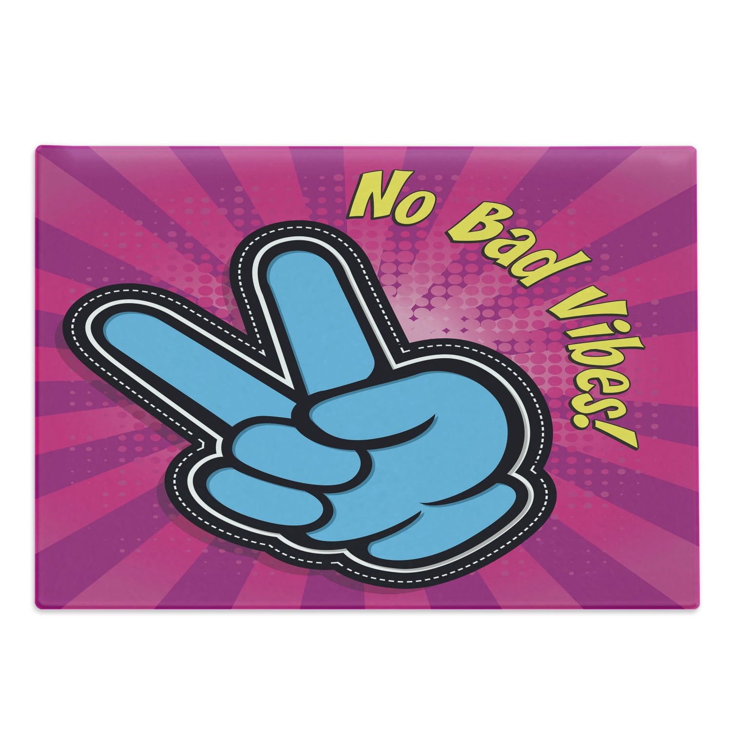 Chill Cutting Board, No Bad Vibes Theme Vintage Style Vibrant Colors ...