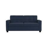 Devon Sleeper Sofa with certified Memory Foam Mattress, Blue Linen ...