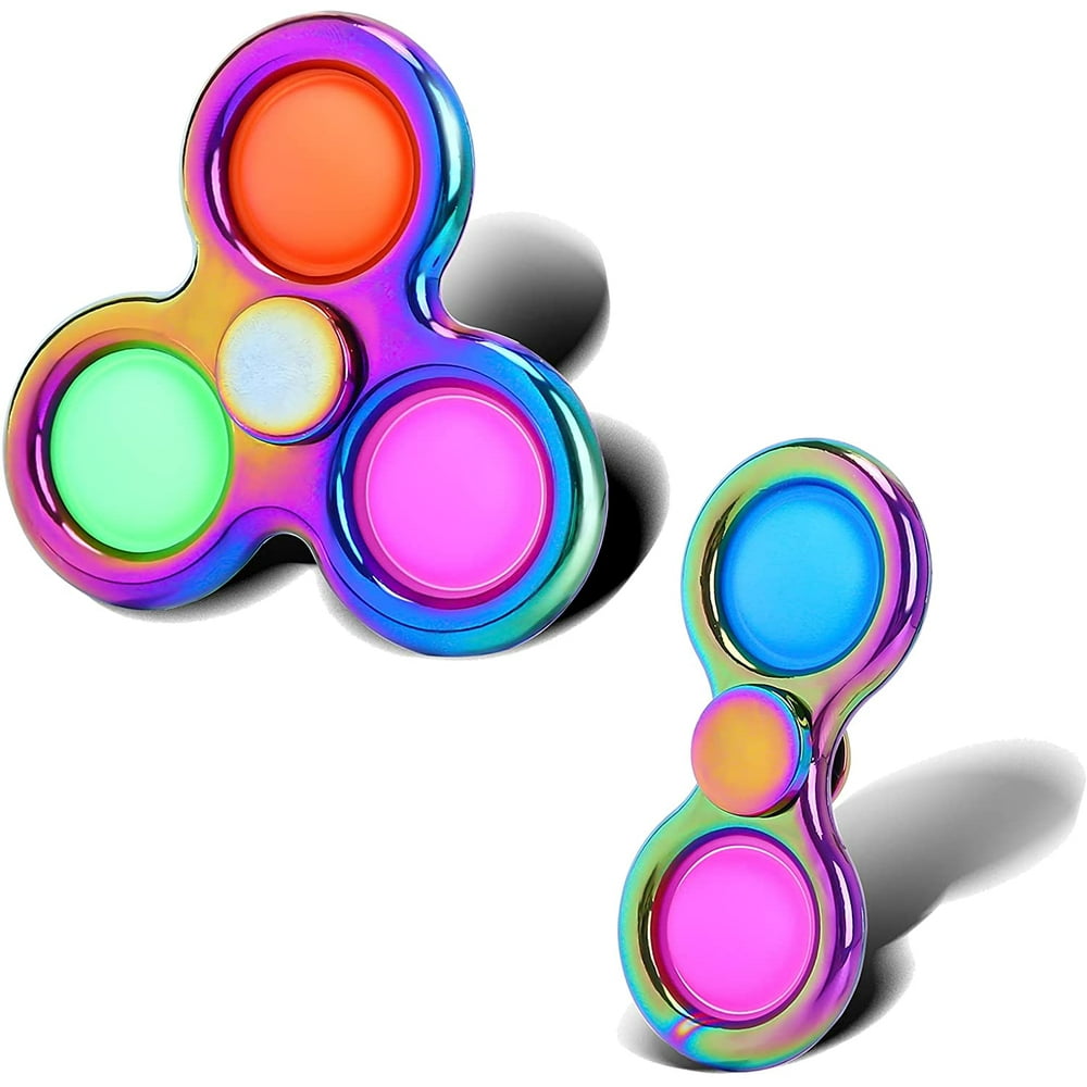 Simple Dimple Fidget Spinner Toy, Handheld Mini Push Pop Bubble Fidget ...