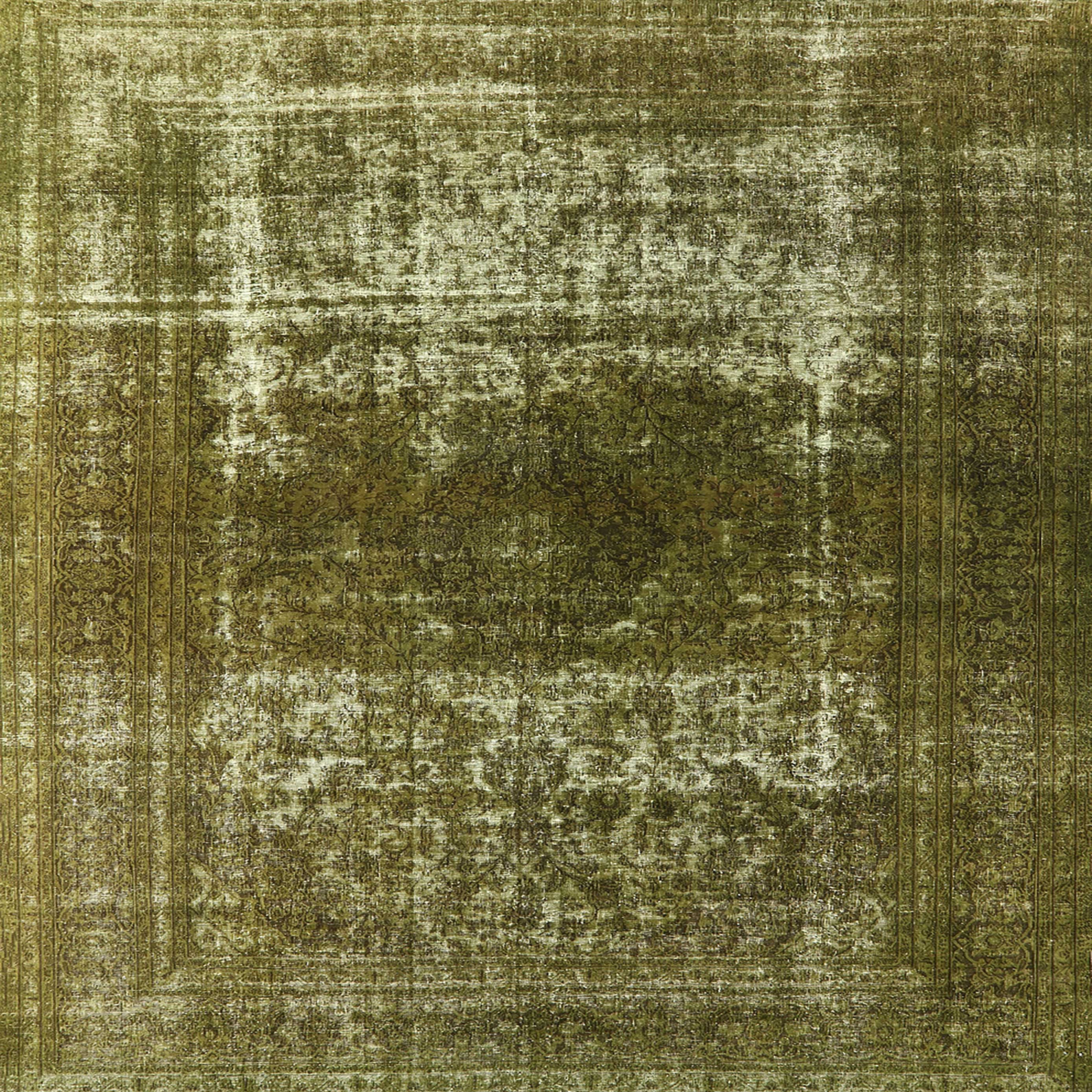 Ahgly Company Indoor Square Mid-Century Modern Copper Green Oriental ...