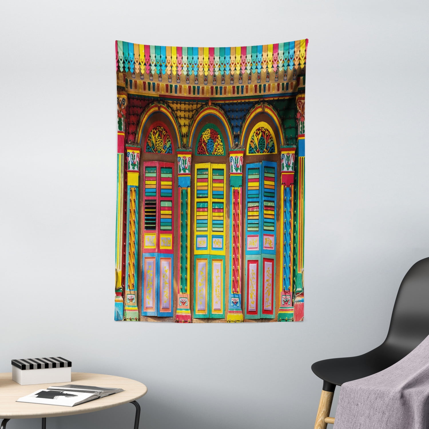 Colorful Tapestry, Vibrant Colored Building Facade of a Building South ...