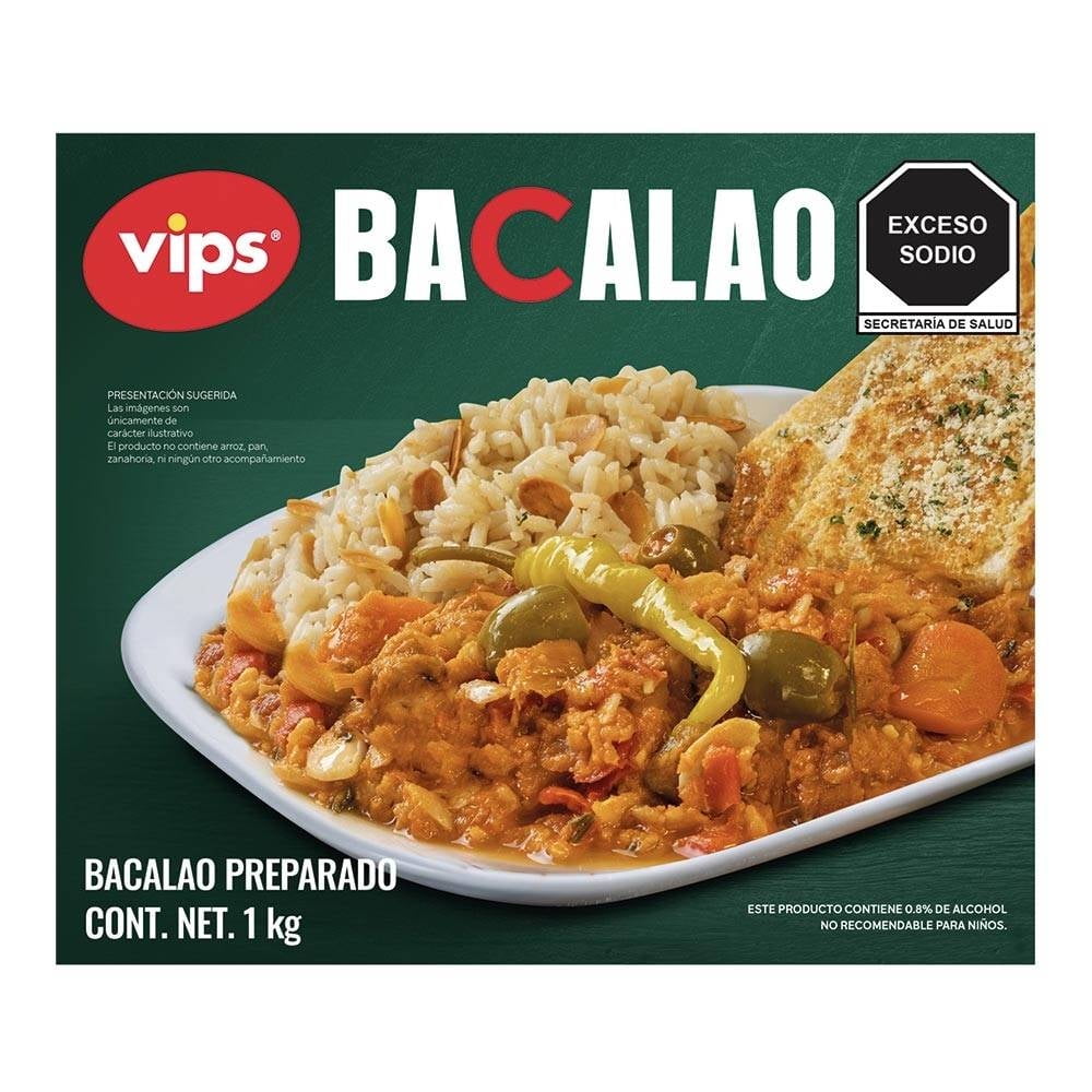 Bacalo preparado Vips 1 kg | Walmart en línea
