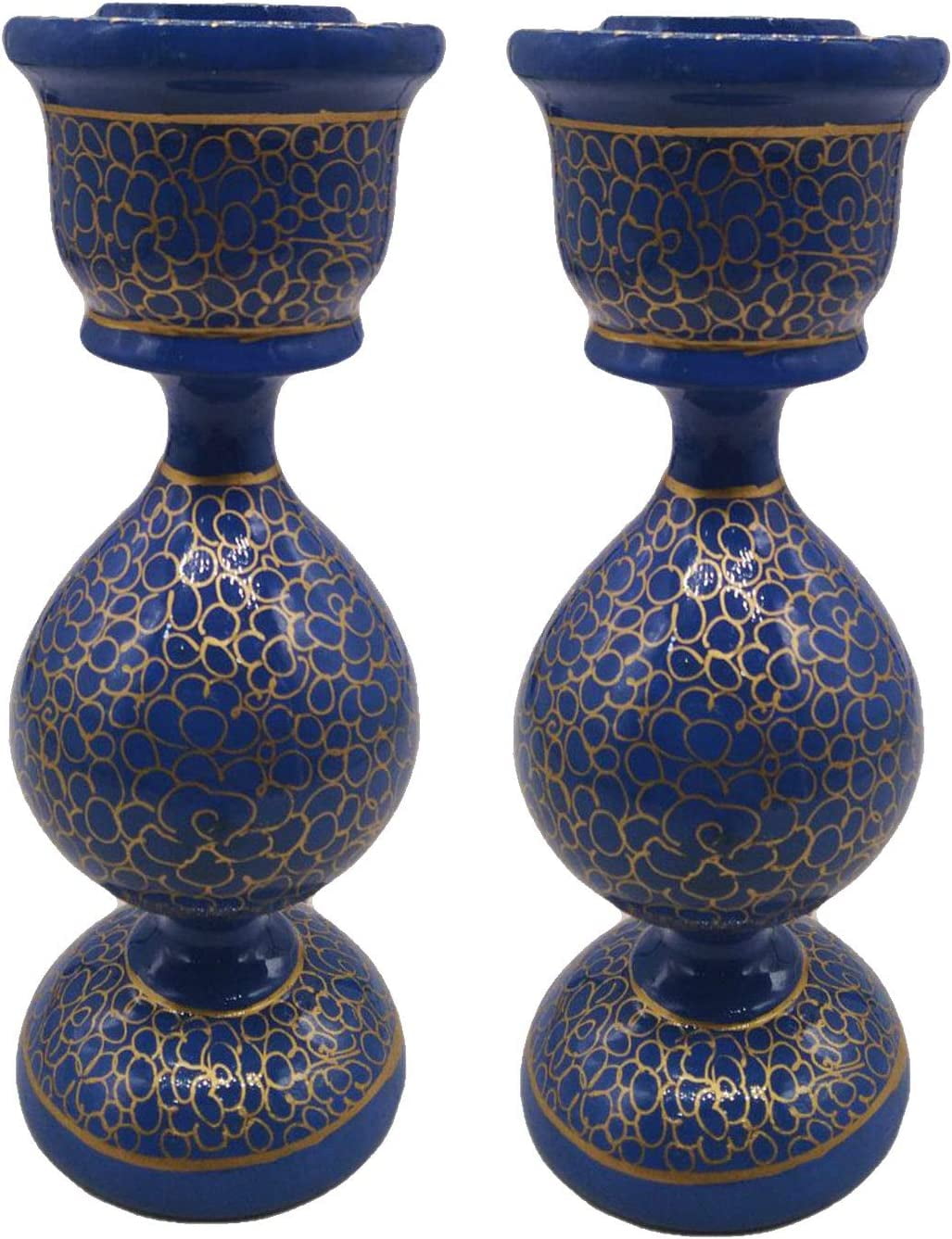 India Meets India Papier Mache Candlesticks Holder Set of 2 Candle ...