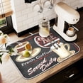 Dish Drying Mat for Kitchen Counter 18x24 Morning Coffee Decor ...
