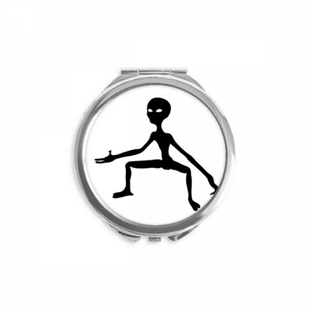 Universe Alien Monster Alien Hand Compact Mirror Round Portable Pocket ...