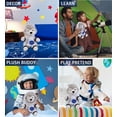 DolliBu Grey Wolf Astronaut Plush Toy - Super Soft Wild Life Astronaut ...