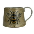 Creative Co-Op Stoneware Mug Set with Insect and Bird Designs ...