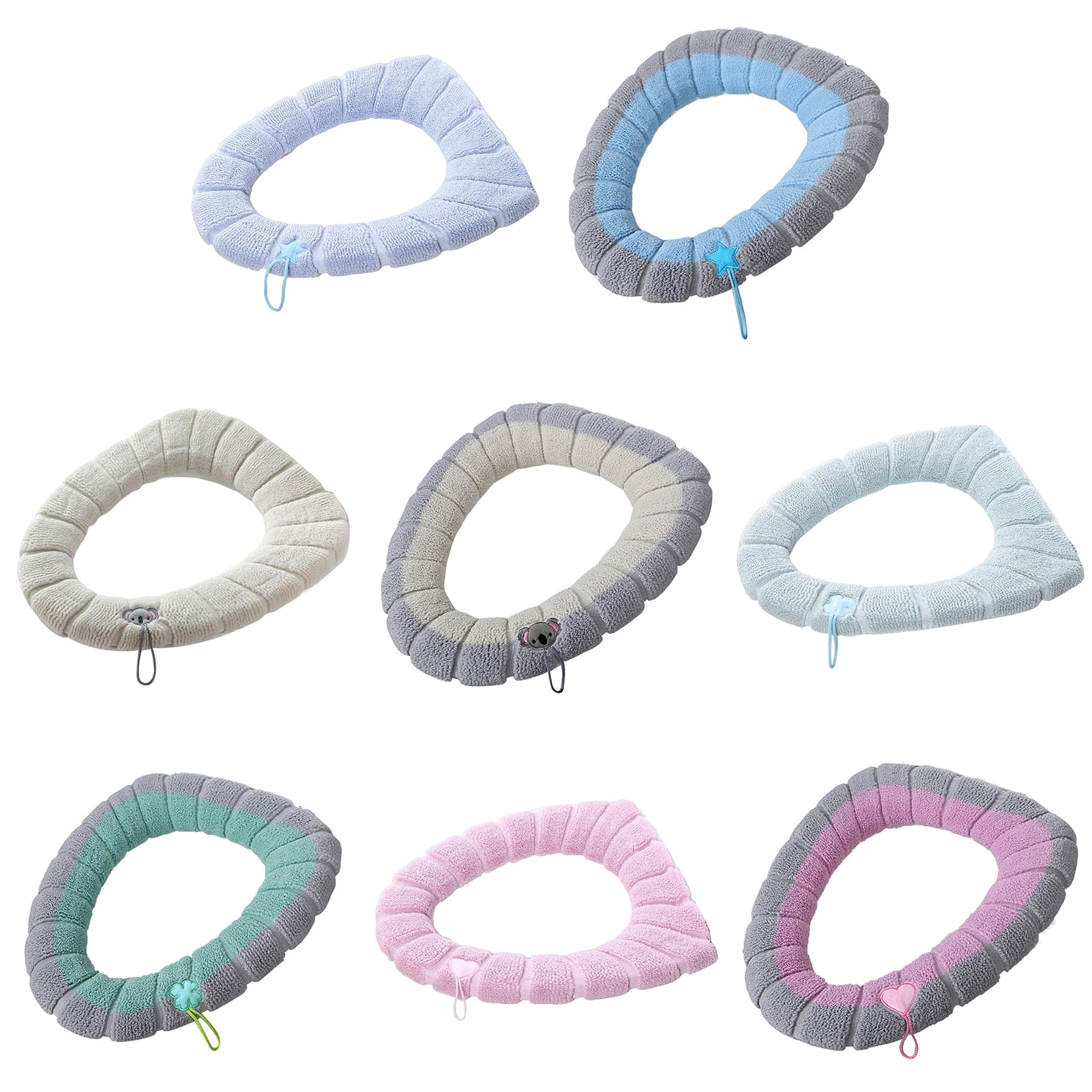 Limei 1 Pcs Soft Toilet Seat Cover Pad O Type Warmer Stretchable ...