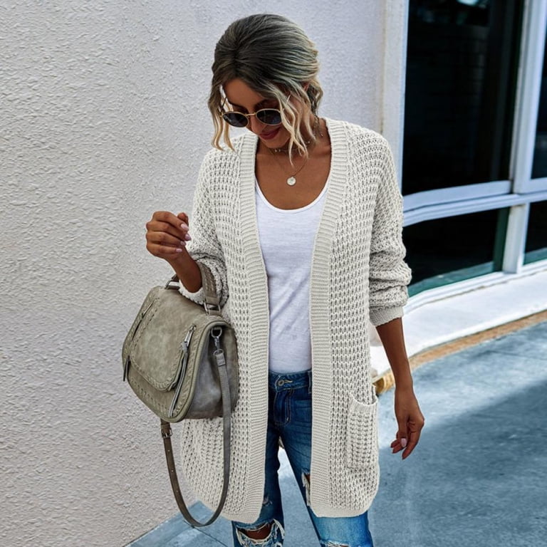 White Cardigan Sweater Outfits