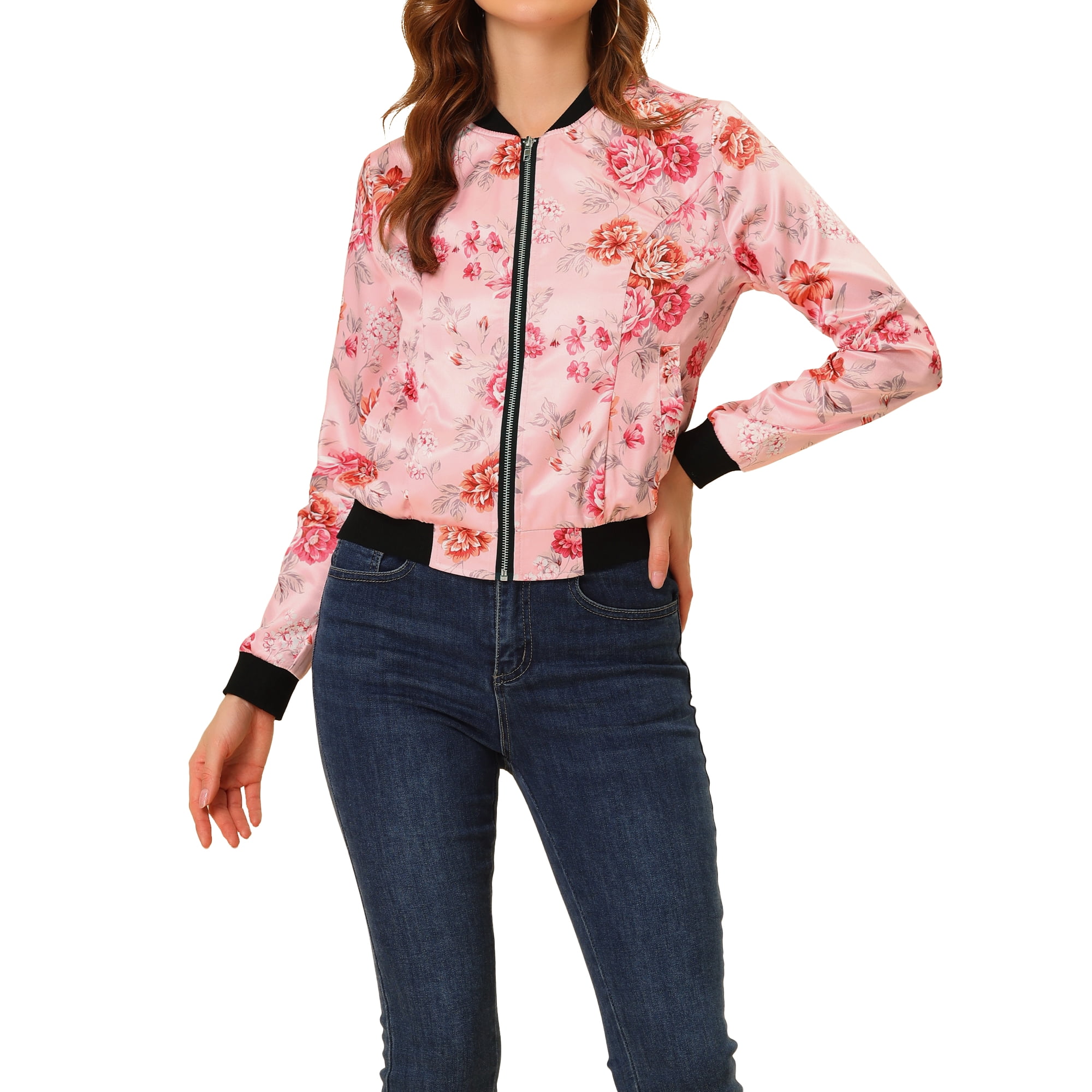 Click here for Inspire Chic Womens Bomber Jacket Slim Fit Lightwe... prices