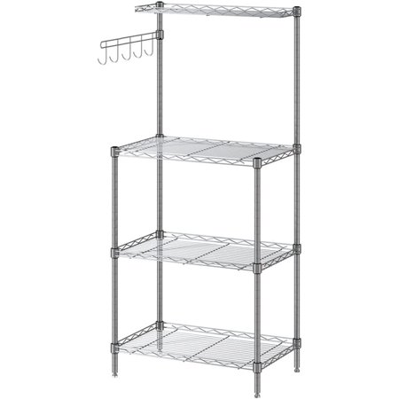 4-Shelf Foldable Storage Shelves | for Garage Kitchen Bakers Closet ...