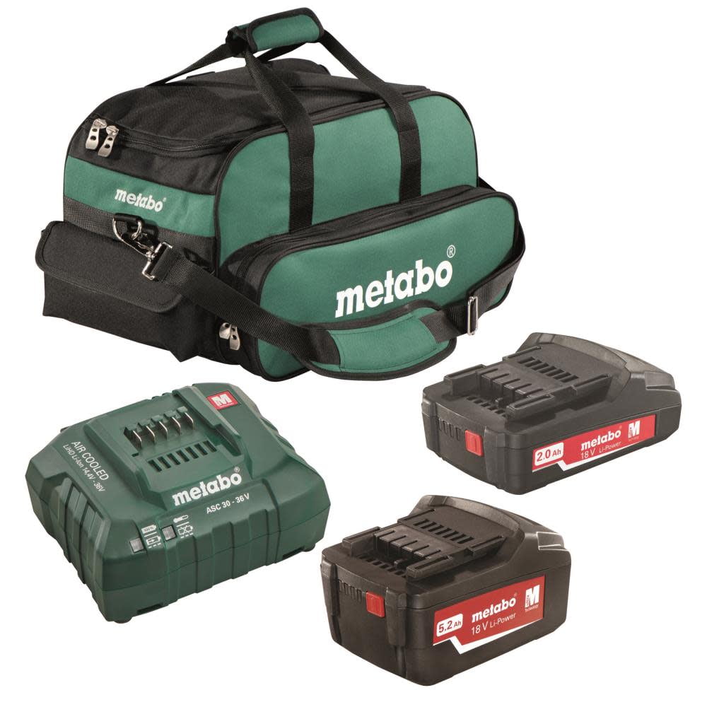 Metabo 2.0Ah + 5.2Ah Li-Ion Ultra-M Battery Starter Kit - Walmart.com