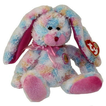 Ty Beanie Babies Hippie, Tie-Dye Pastel Rabbit Plush, Button Eyes ...
