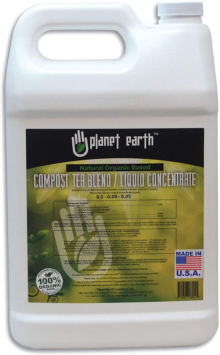 Planet Earth Creations Compost Tea Blend – Liquid Concentrate - 1 ...