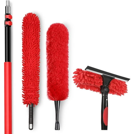 20 Foot High Reach Window Cleaning Kit with 5-12 Foot Long Extension ...