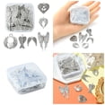 30pcs Mix Styles Charm Heart Angel Wing Antique Silver Color Pendant ...