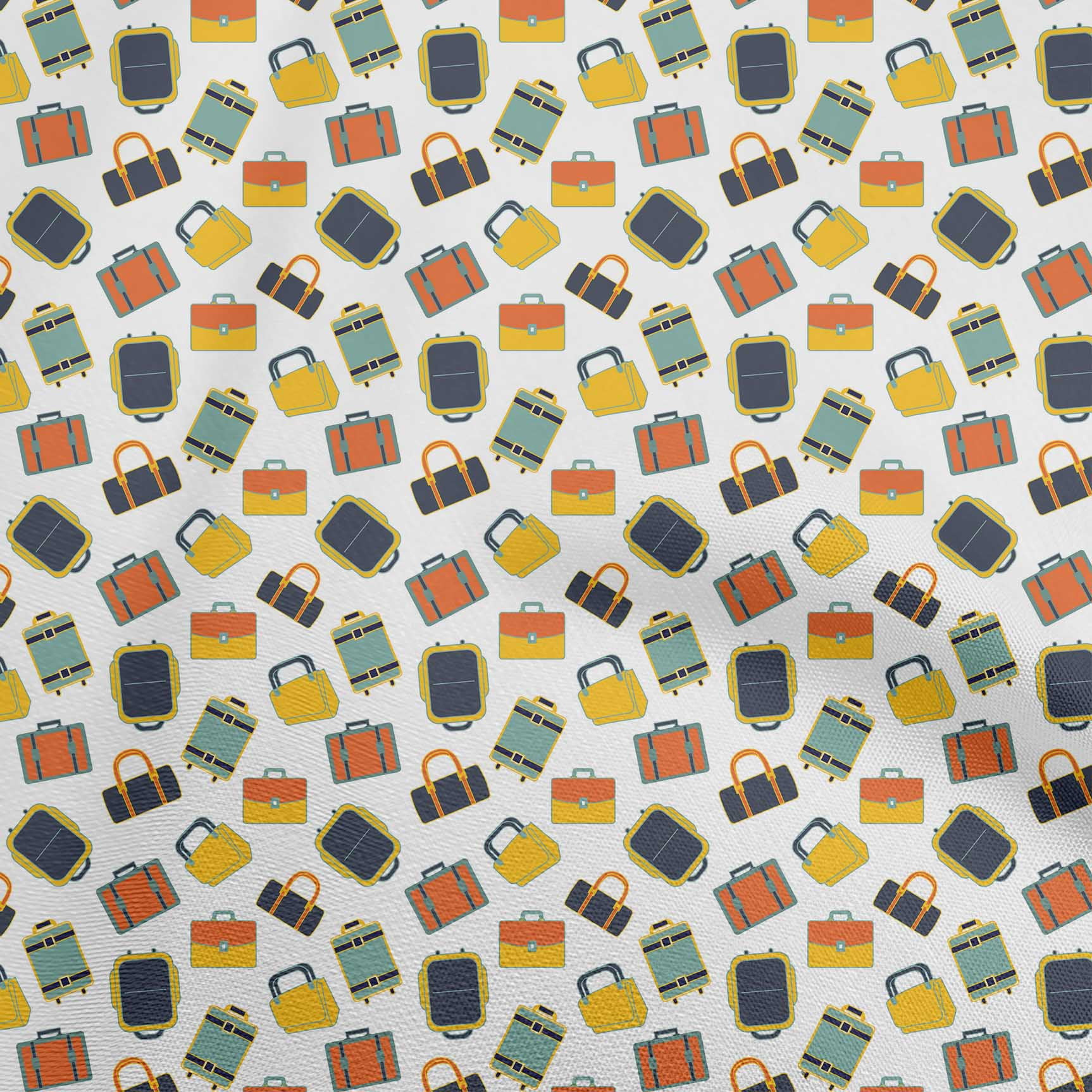 oneOone Cotton Flex Yellow Fabric Travel Sewing Material Print Fabric ...