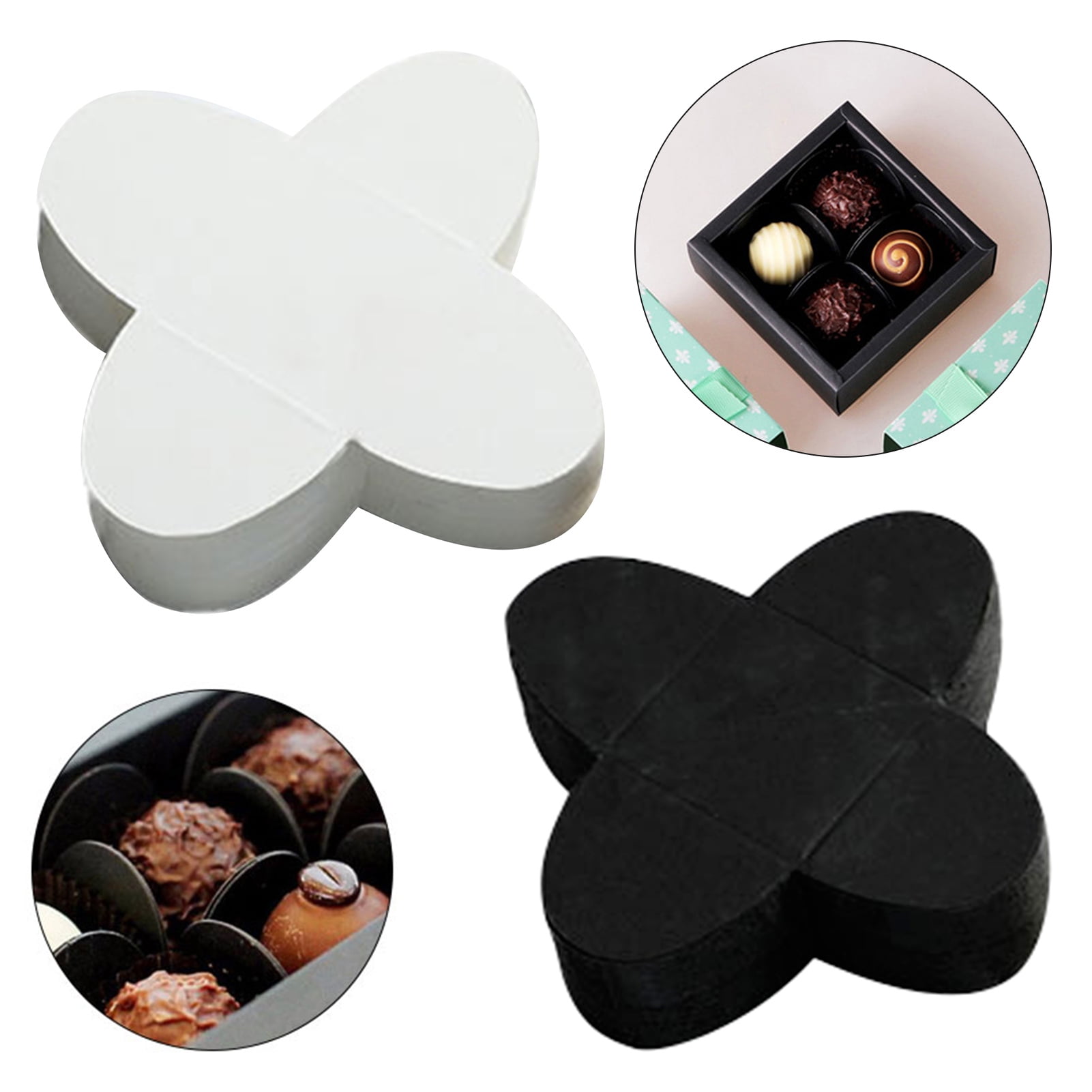 Dream Lifestyle 50Pcs Chocolate Tray Portable Kraft Paper Chocolate ...