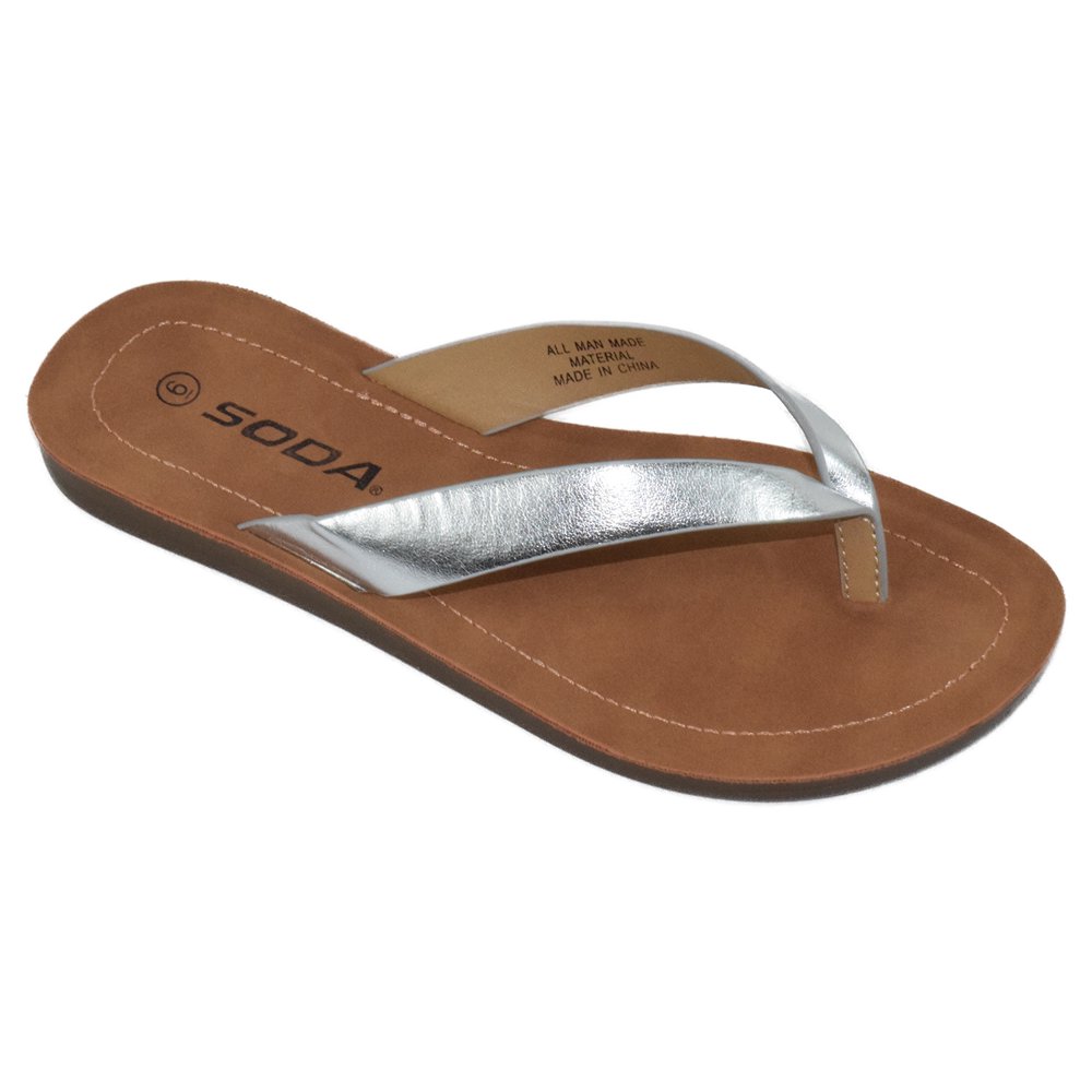 SODA - Soda Shoes Women Flip Flops Basic Plain Slippers Thongs Sandals ...