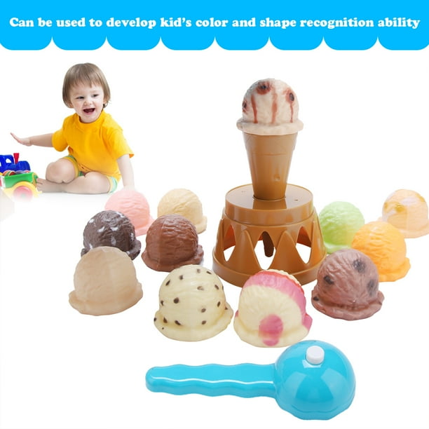 Fyydes Ice Cream Toy,Plastic Stacking Ice Cream Toy Balancing Game with ...