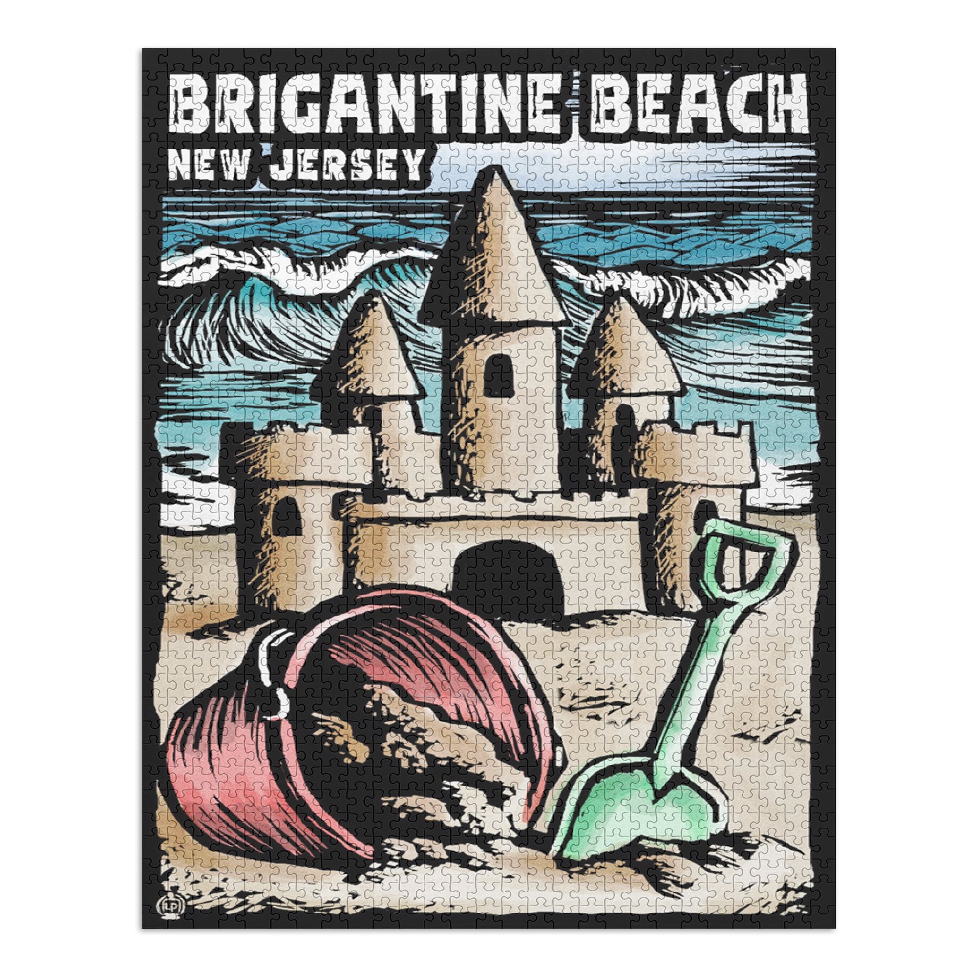 Brigantine Beach, New Jersey, Sandcastle, Scratchboard (1000 Piece ...