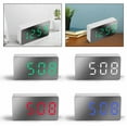 Car Clock Led Mirror Electronic Digital Alarm Clock Multi-Color Font ...