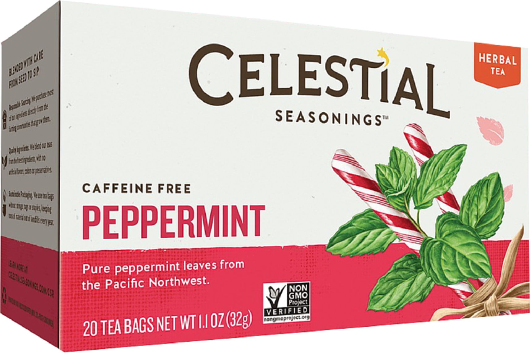 Celestial Seasonings Caffeine Free Peppermint Natural Herbal Tea 20 ea ...