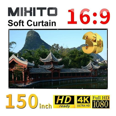 Mixito 16:9 Projector Soft Screens Proyector 150 Inches Smart Home Outdoor Ktv Office Portable ...