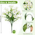 12 Artificial White Geranium Flowers with Eucalyptus, Outdoor Indoor ...