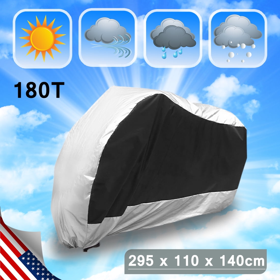 XXXL Motorcycle Cover Waterproof Outdoor Motorbike All-Weather ...