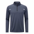 BiZtdJrK Men's Big and Tall Sun Shirts 1/4 Zip Stand Collar Long Sleeve ...