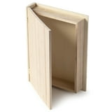 Make Market 9.75" Unfinished Wooden Book Box - Craft Unpainted Storage ...