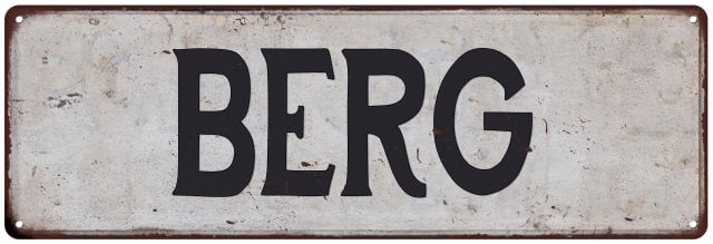BERG Vintage Look Rustic Chic Metal Sign 8x24 108240036103 - Walmart.com