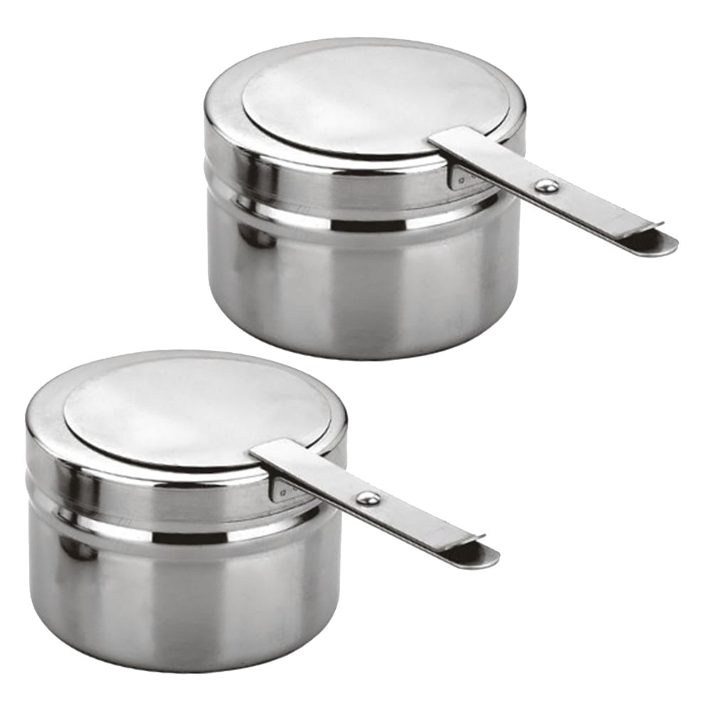 NUOLUX 2pcs Stainless Steel Fuel Holder with Cover Chafer Canned Heat ...