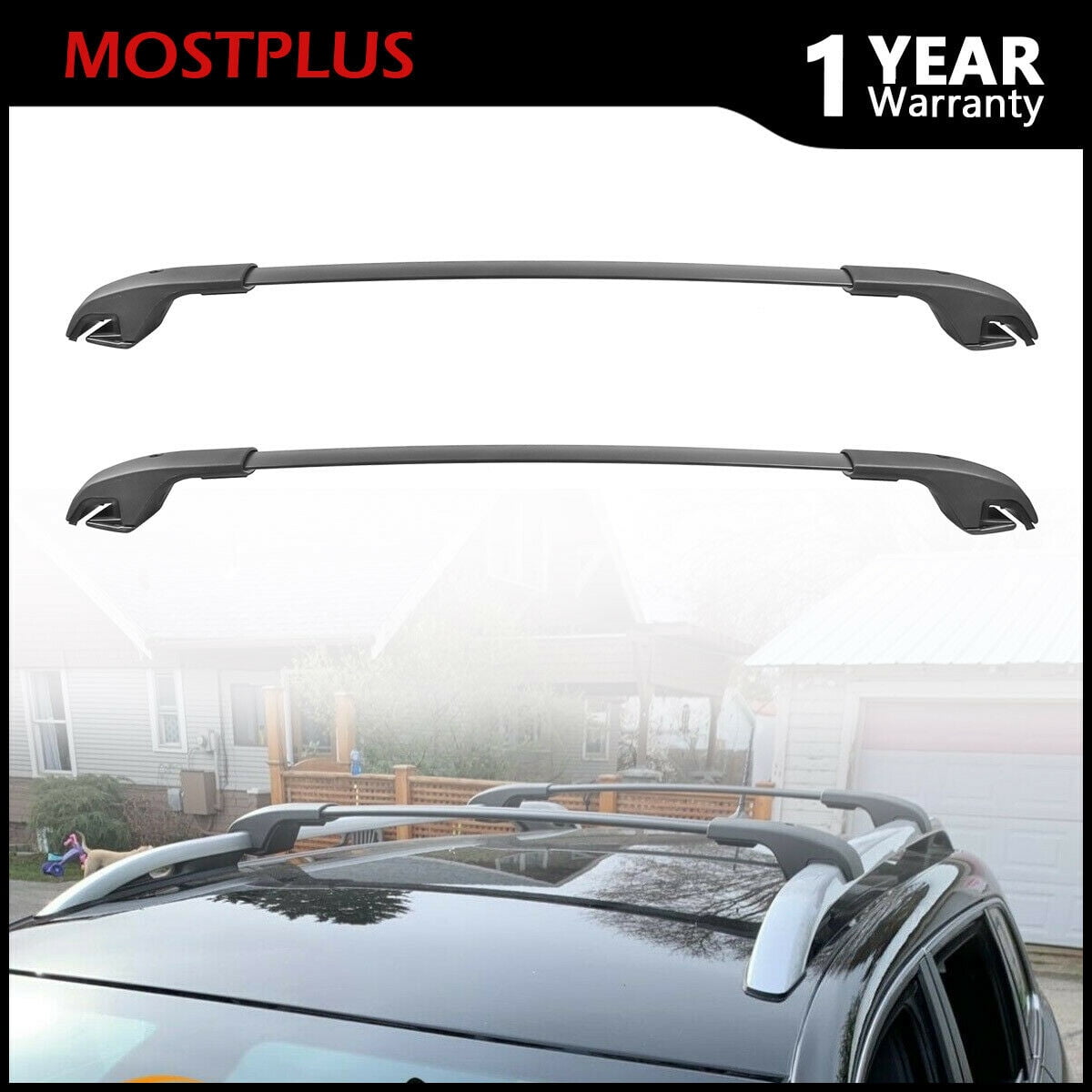 Black Aluminum Cross Bars Crossbars Roof Rack for 2014-2020 Jeep ...