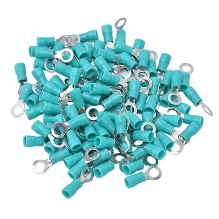 Electrical Wire Crimp Connectors,100Pcs Insulated Ring Terminals Cable ...
