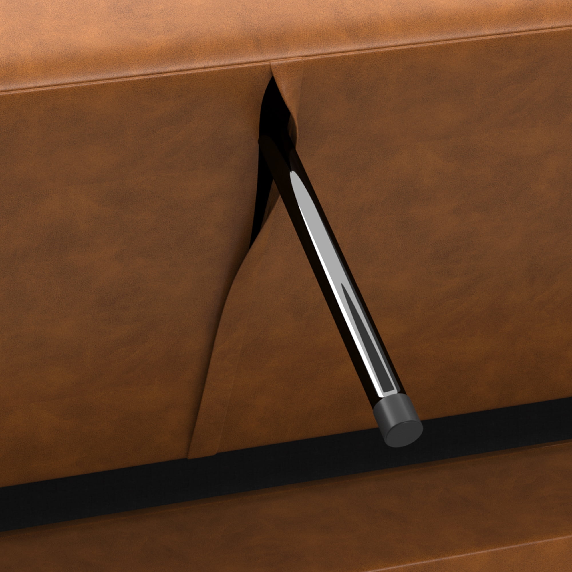 Homegear Faux Leather Deluxe 3 Seater Folding Sofa Bed Brown | Baci ...