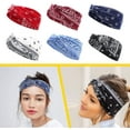 Cribun 6pcs Headbands Bandana Headband For Women Elastic Cotton