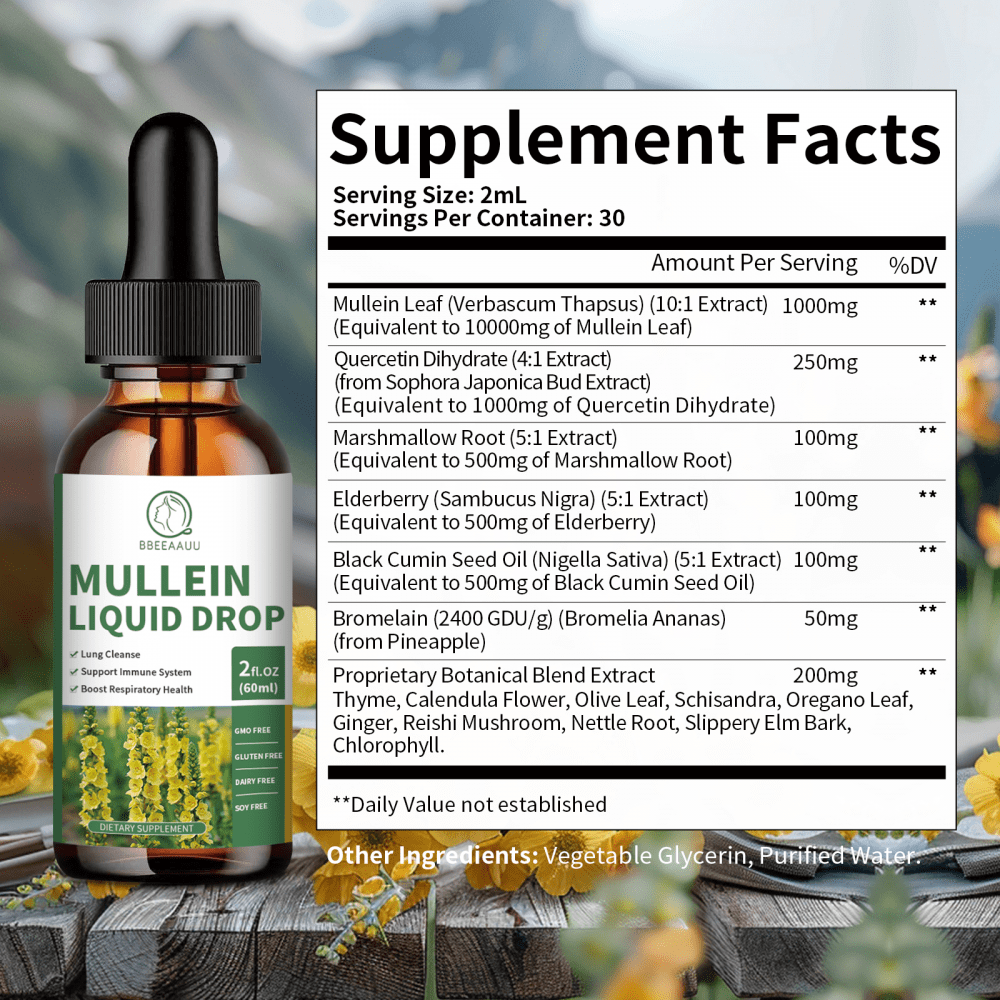 Mullein Drops for Lungs - Liquid Mullein Leaf Philippines | Ubuy